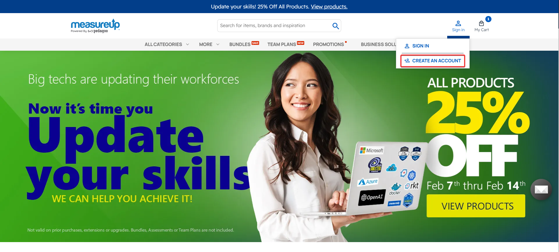 How to create a MeasureUp account